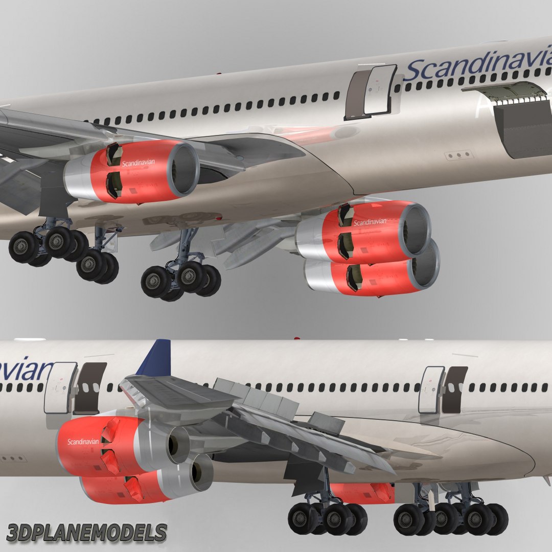 3d Model Of Airbus A340-300