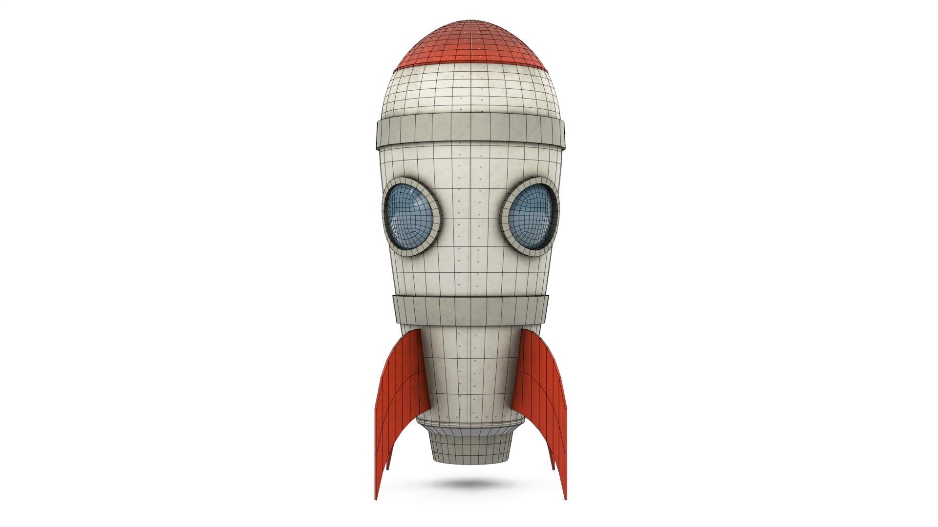 3D model white metal rocket - TurboSquid 1658598