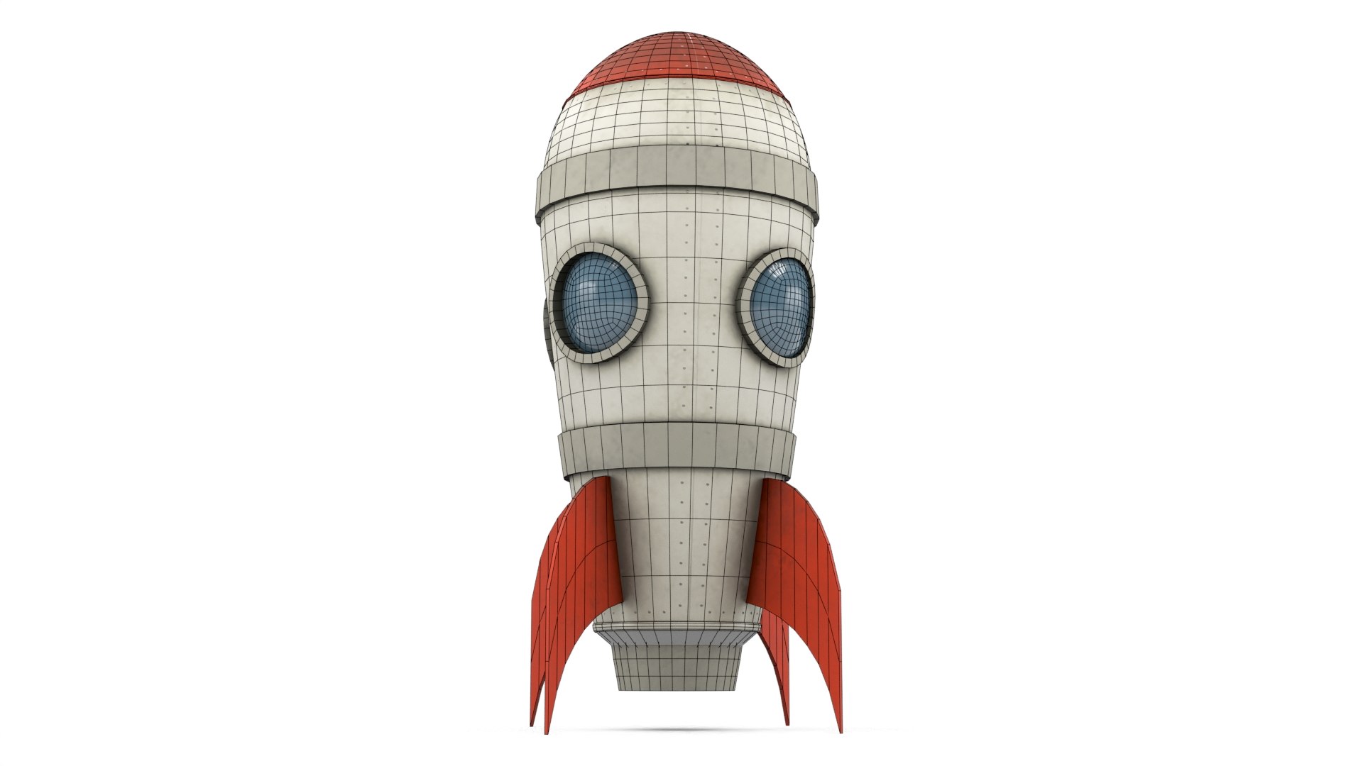 3D model white metal rocket - TurboSquid 1658598