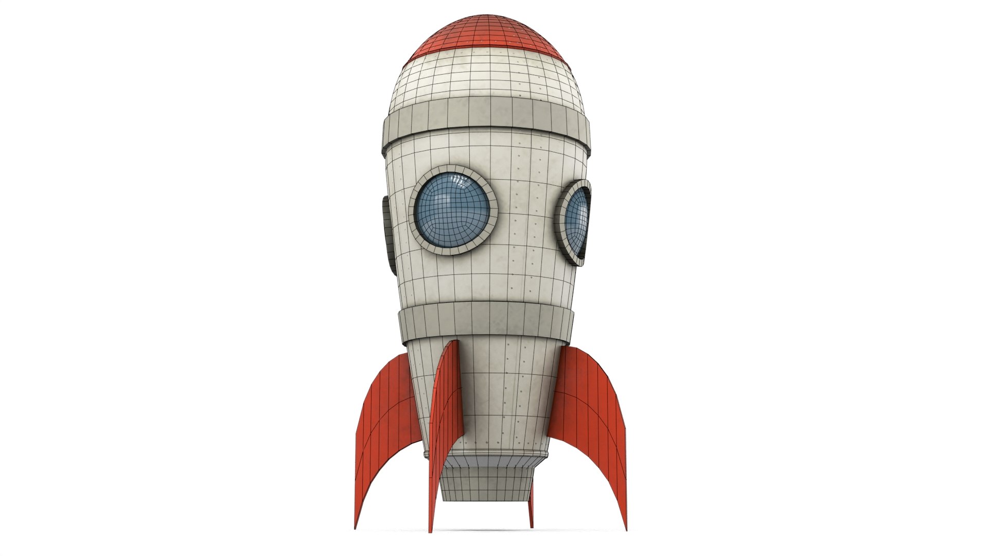 3D model white metal rocket - TurboSquid 1658598
