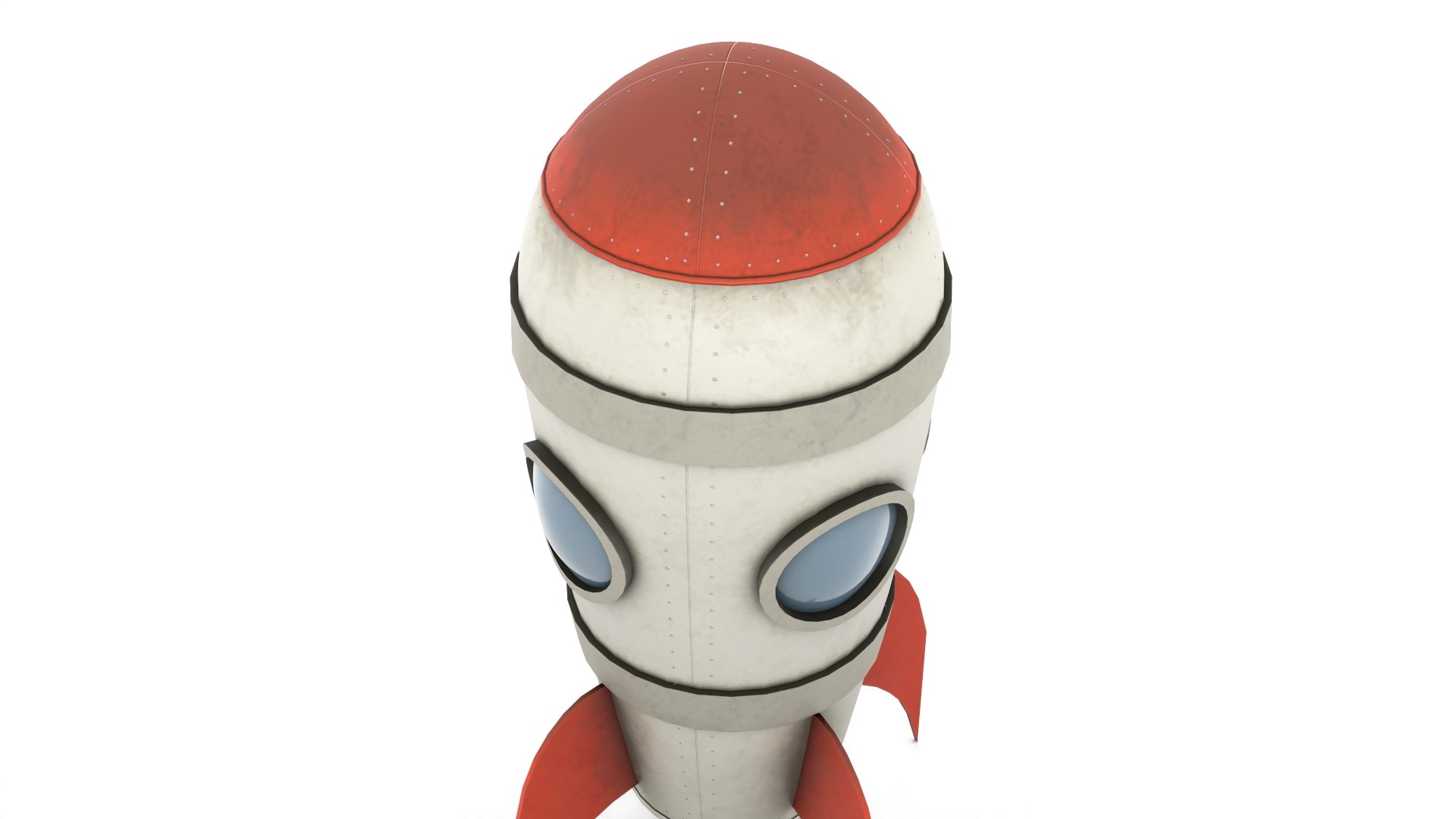 3D model white metal rocket - TurboSquid 1658598