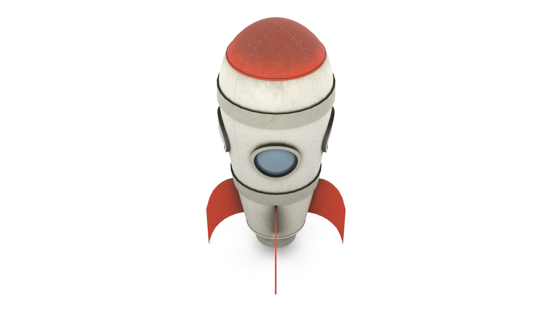 3D model white metal rocket - TurboSquid 1658598