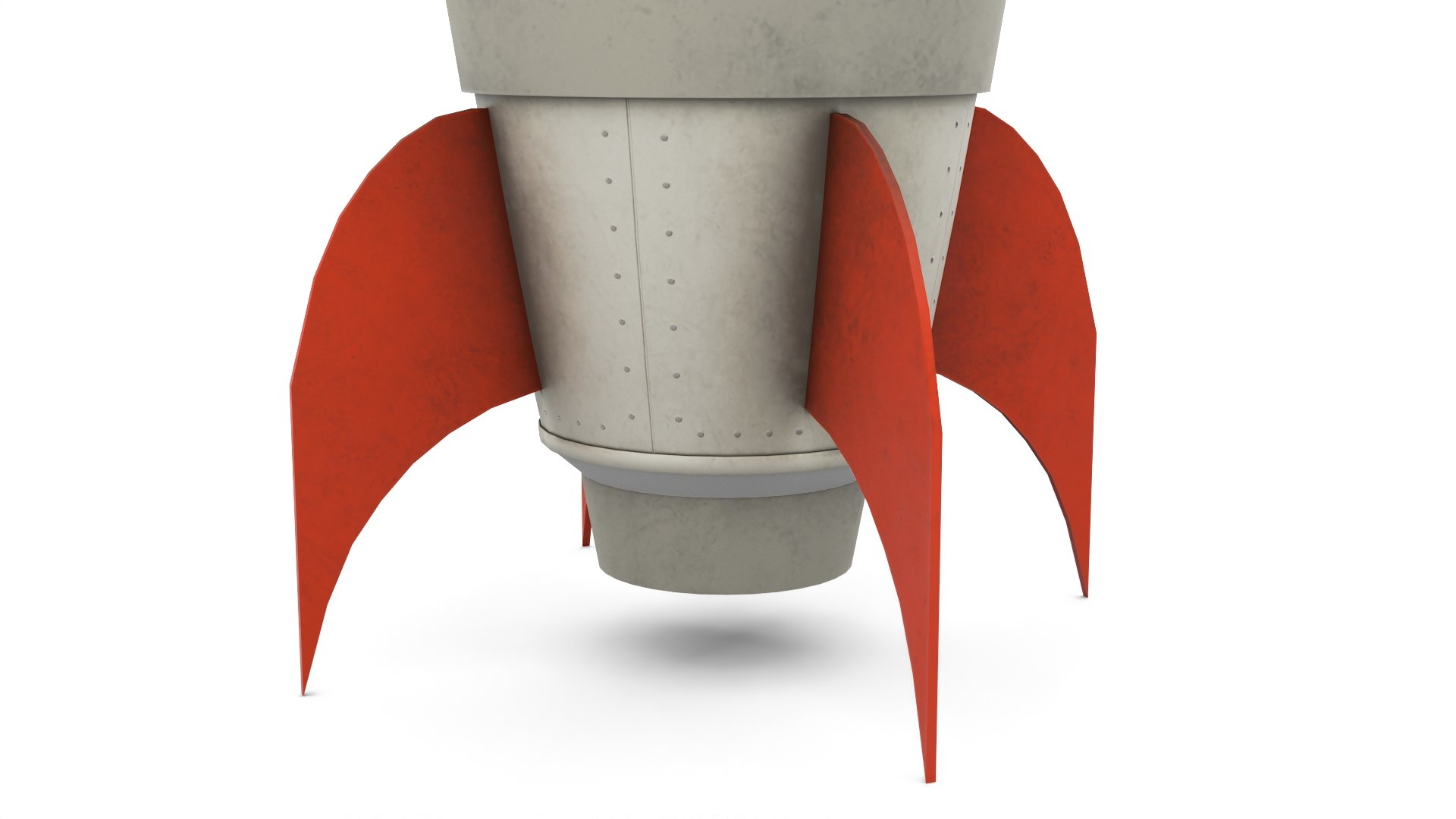 3D model white metal rocket - TurboSquid 1658598