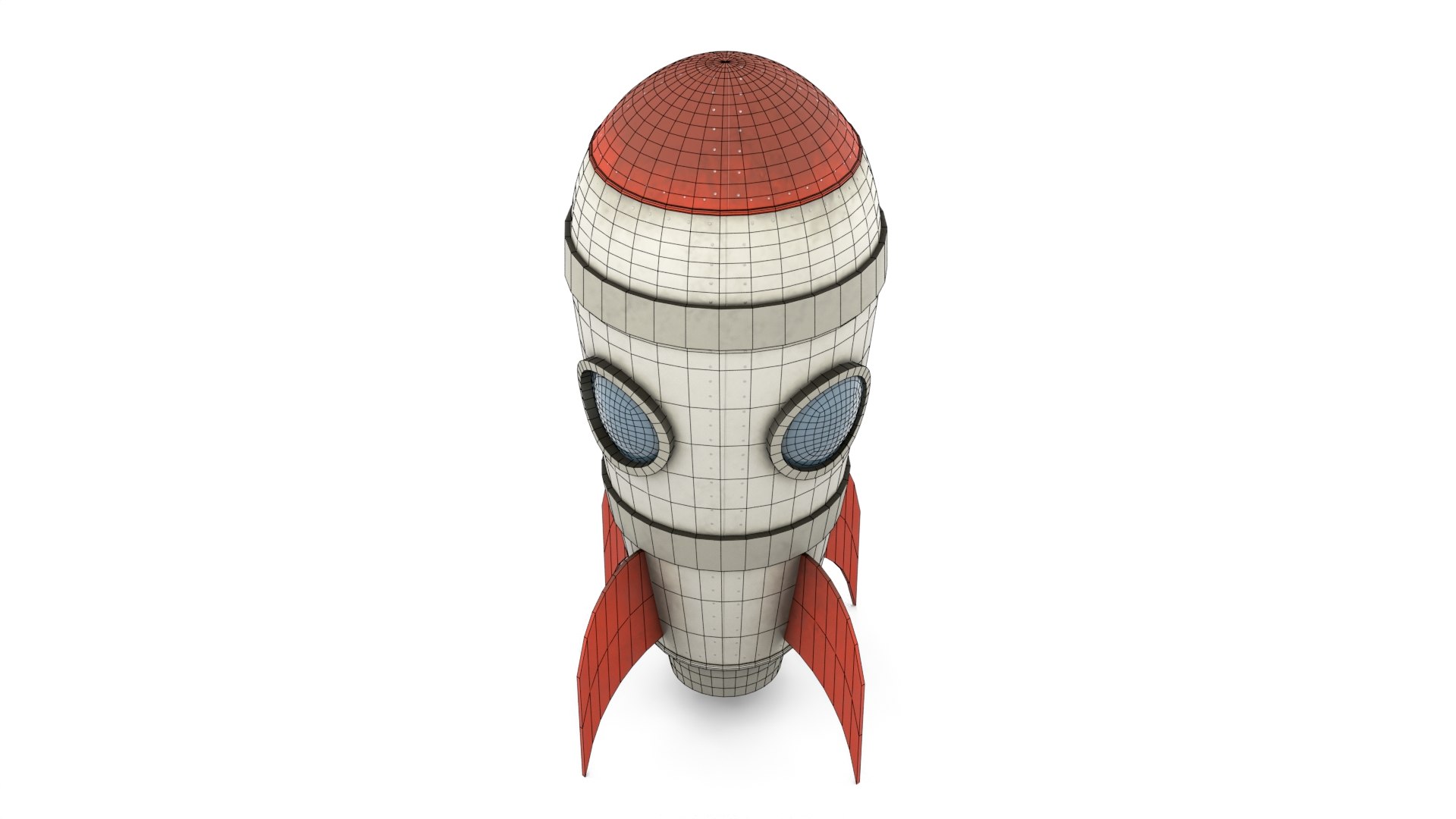 3D model white metal rocket - TurboSquid 1658598