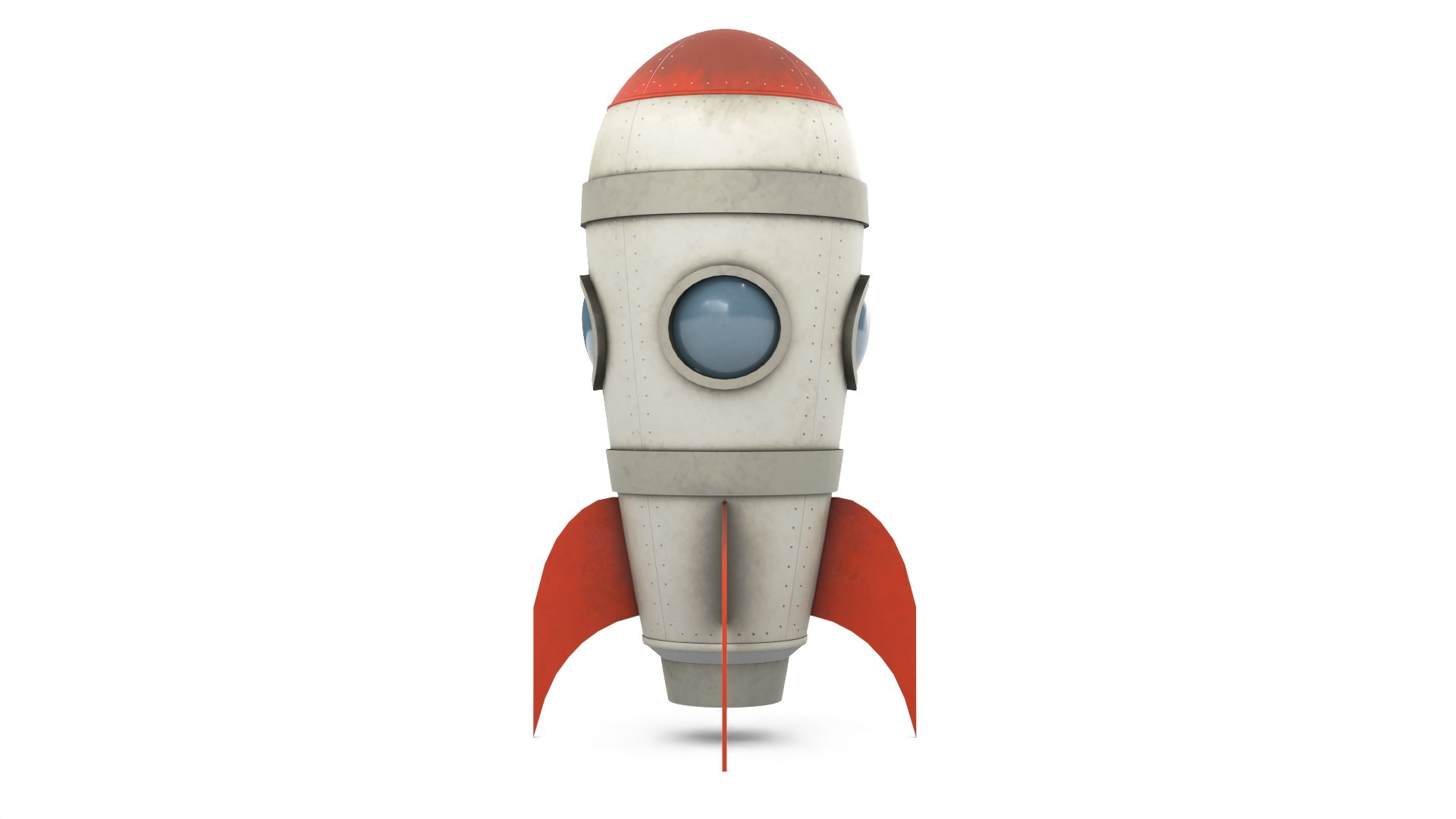 3D model white metal rocket - TurboSquid 1658598