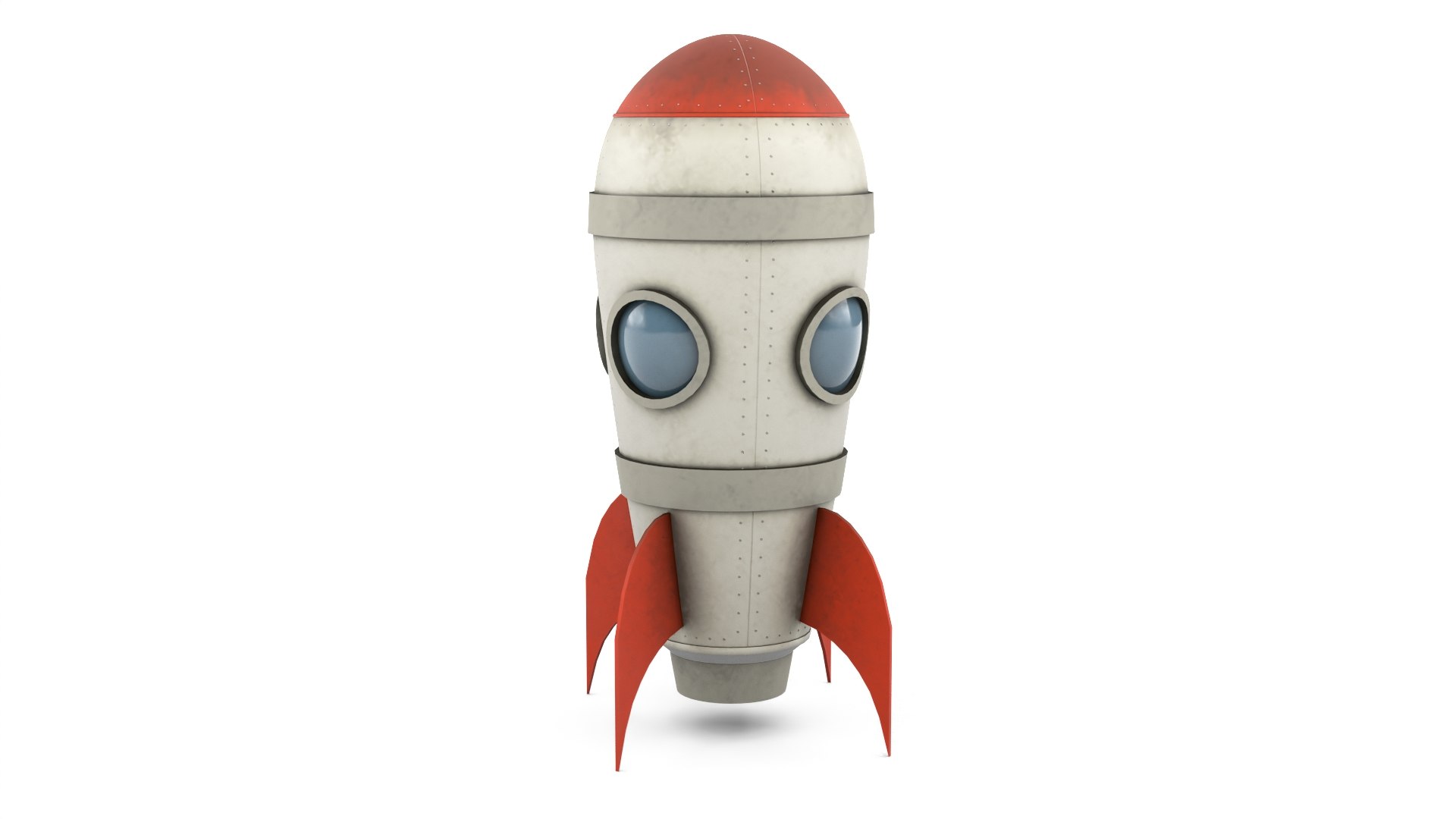 3D model white metal rocket - TurboSquid 1658598