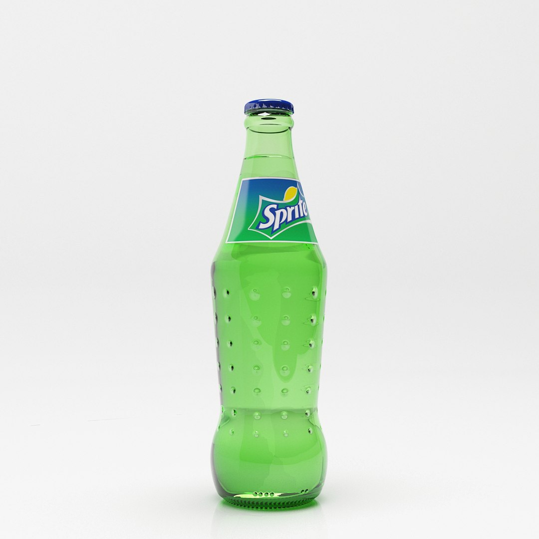 Sprite Glass Bottle 3D - TurboSquid 1421131