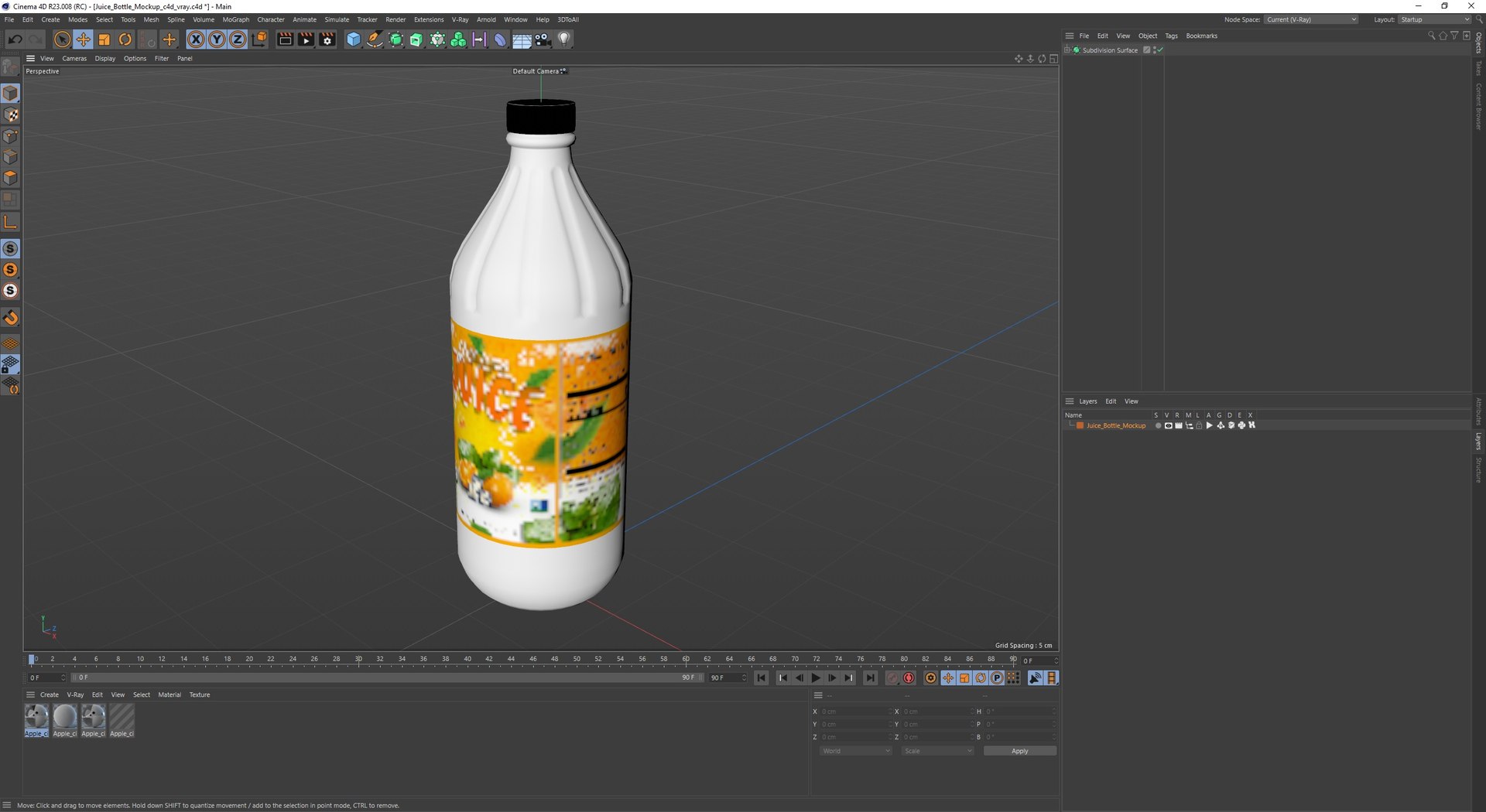 3D Juice Bottle Mockup Model - TurboSquid 2385080