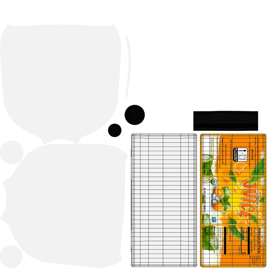 3D Juice Bottle Mockup Model - TurboSquid 2385080