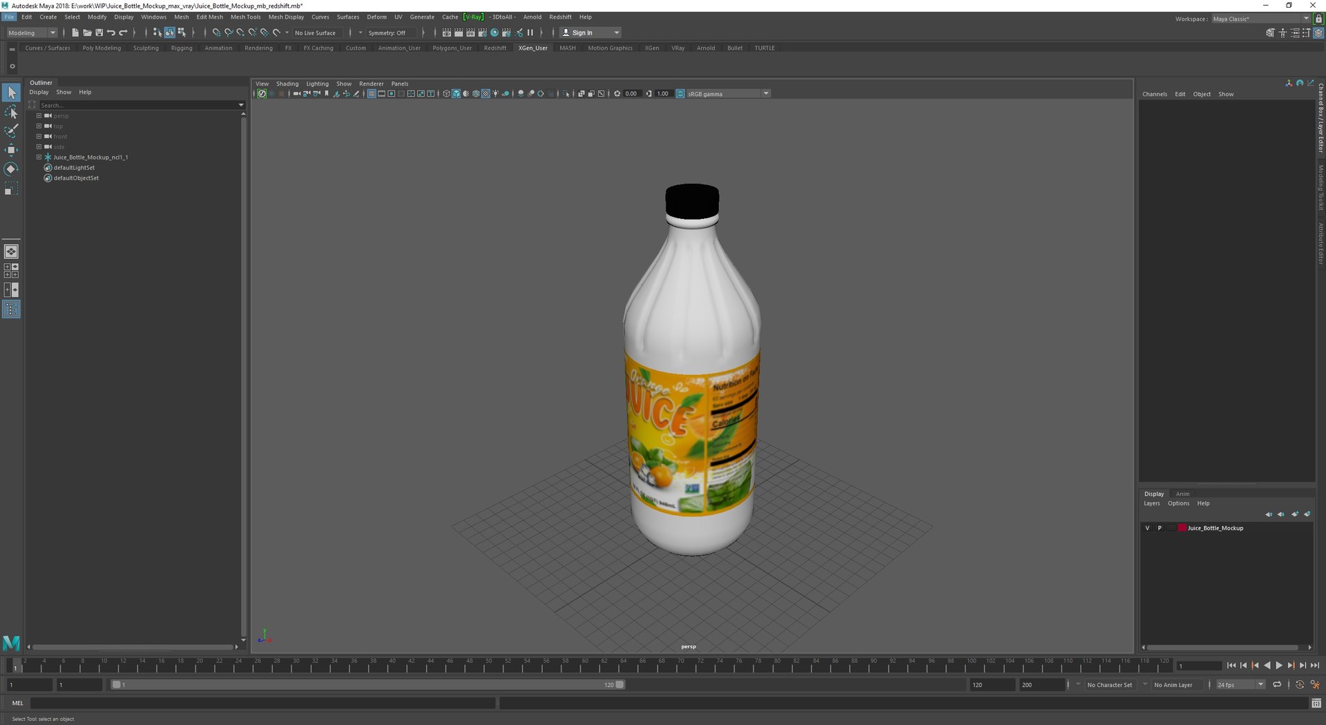 3D Juice Bottle Mockup Model - TurboSquid 2385080