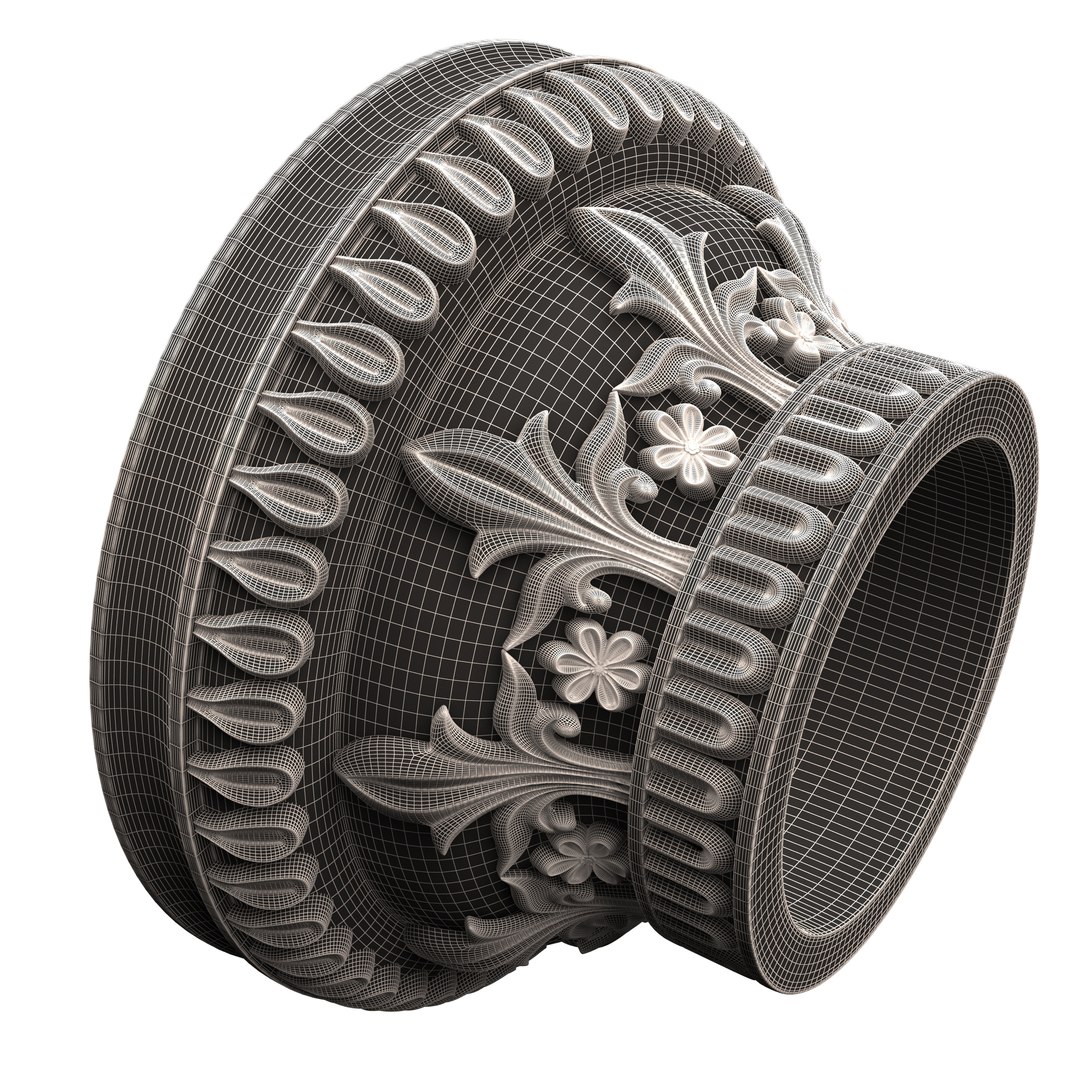 3D Carved Capital 1401 Model - TurboSquid 2324910