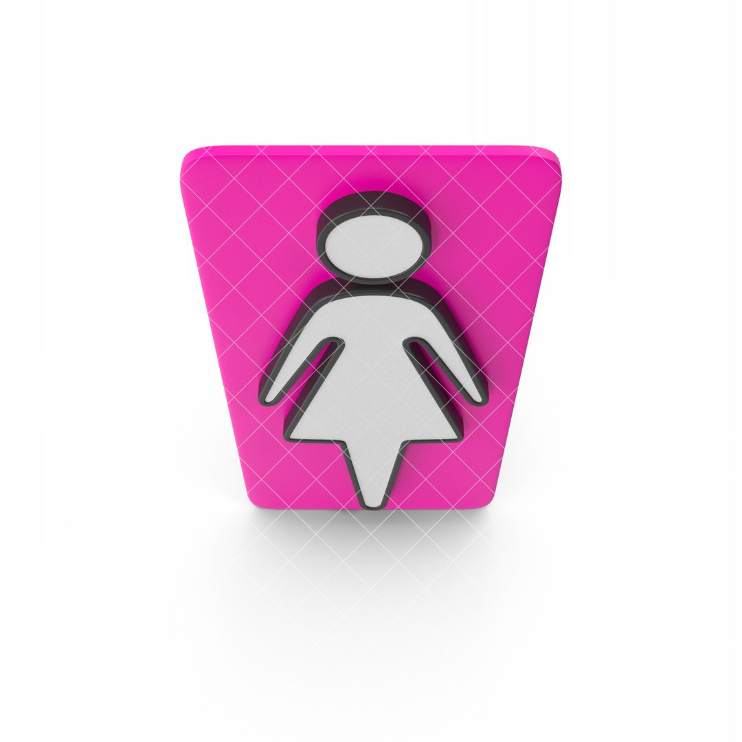 3D Woman Symbol Model - TurboSquid 2309699