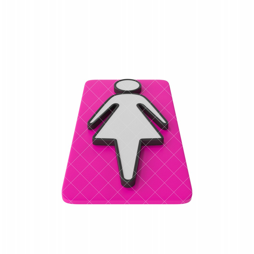 3D Woman Symbol Model - TurboSquid 2309699