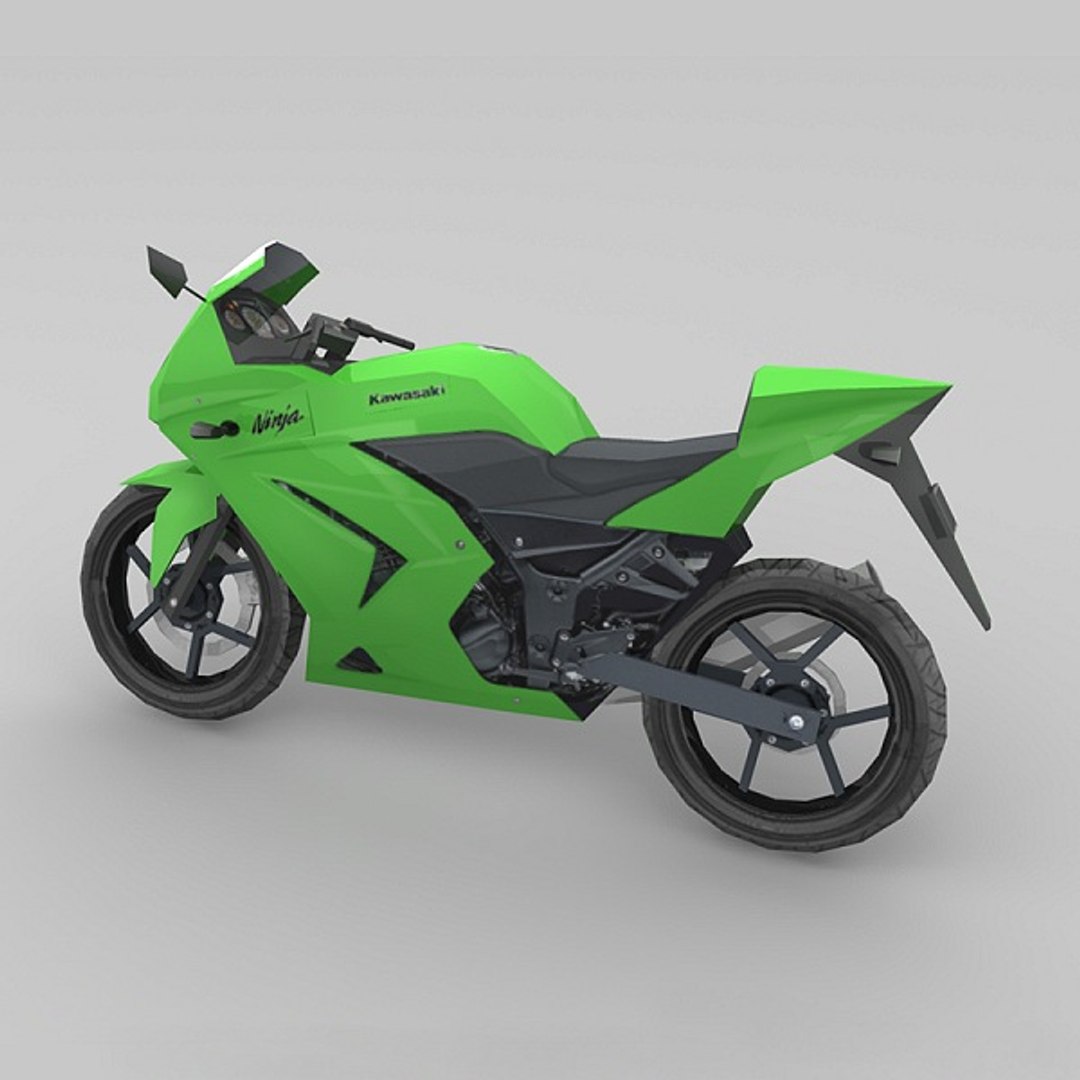 3d Motorcycle Kawasaki Ninja Model