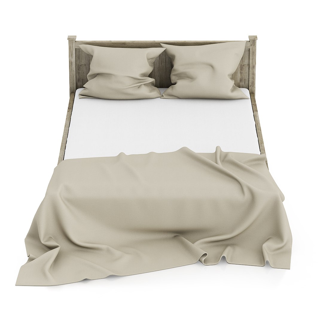 3d Model Wooden Bed Sheet