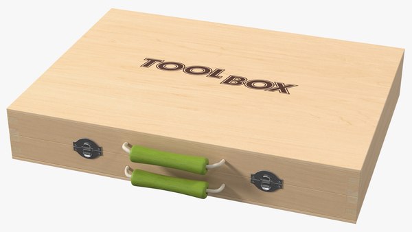 3D Wood Tool Box with Colorful Wooden Tools model - TurboSquid 1720078