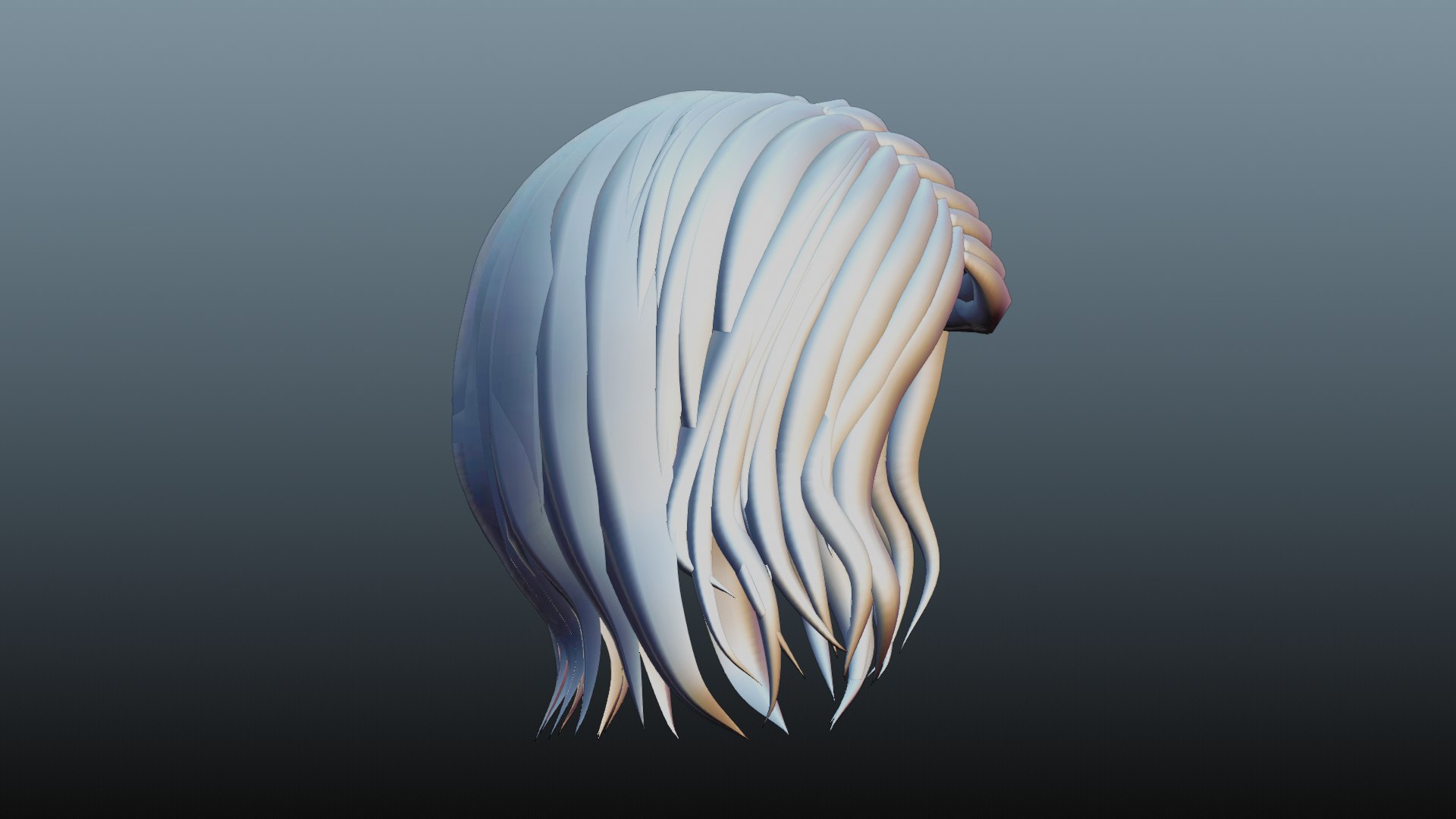 3D Female Hair 4 Colors Model - TurboSquid 2198650