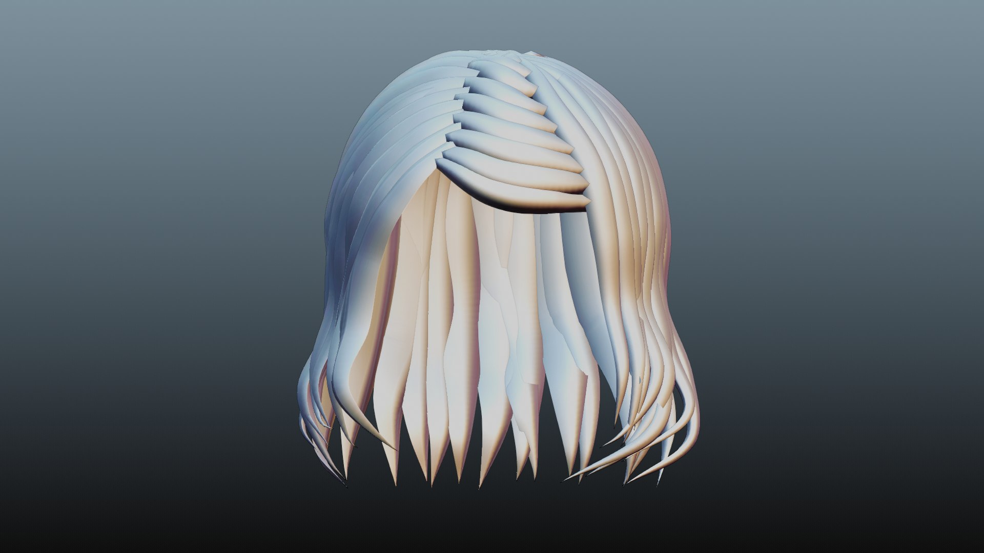 3D Female Hair 4 Colors Model - TurboSquid 2198650