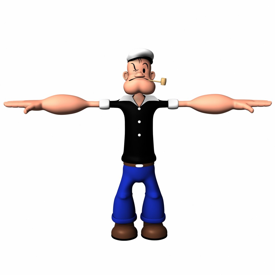 3d Model Popeye Character Sailor