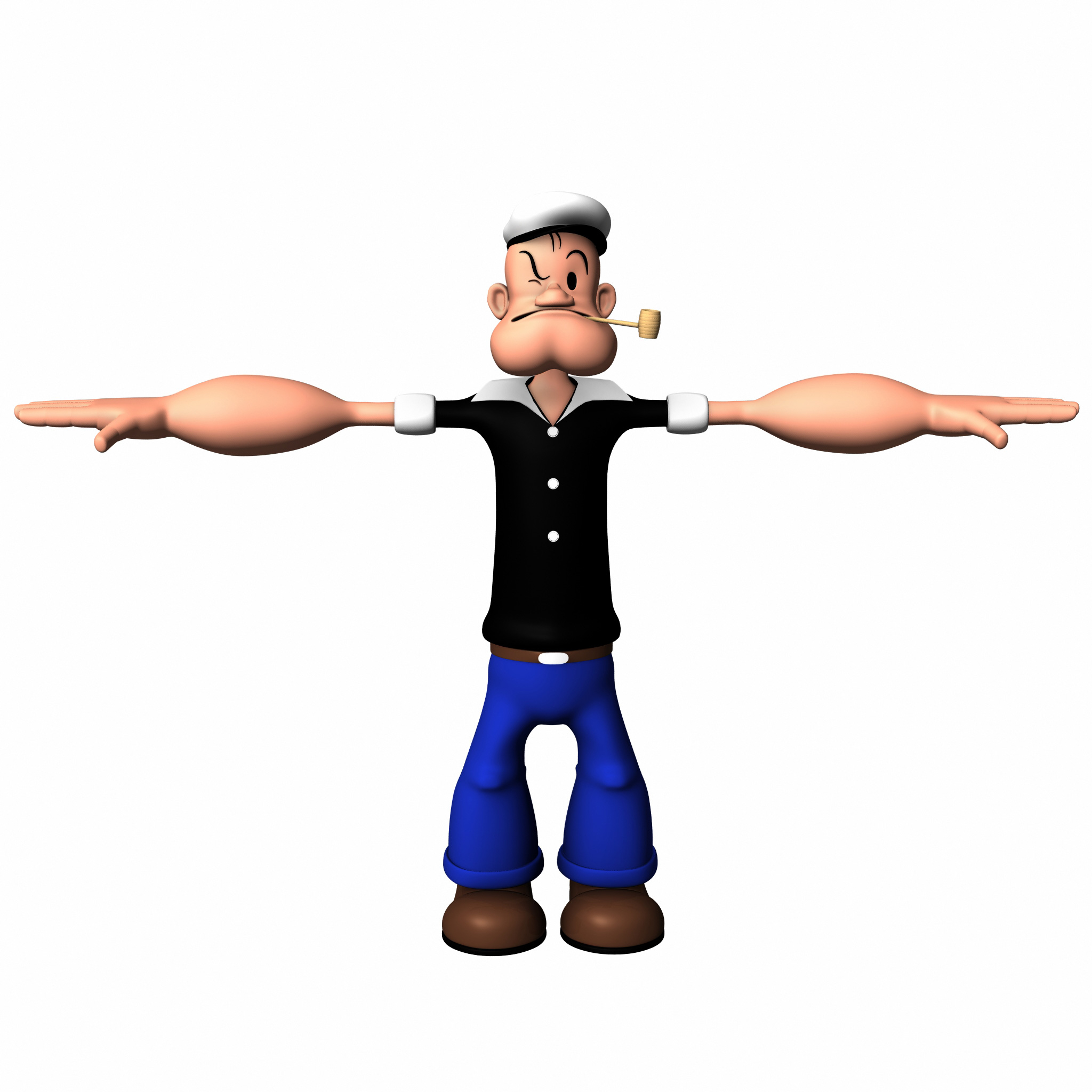 3d model popeye character sailor