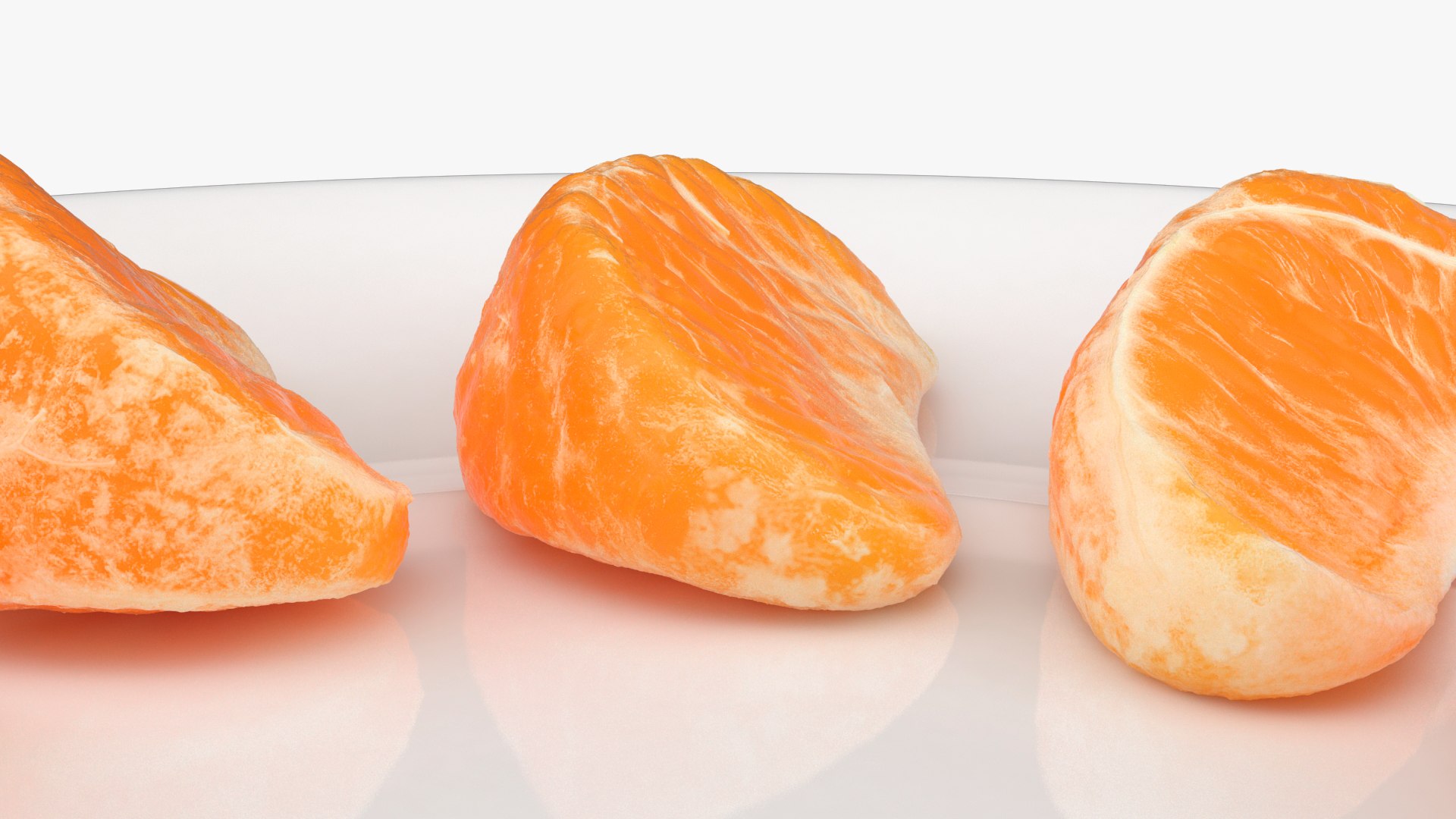 Peeled Mandarin Orange Segments On White Plate 3D Model - TurboSquid ...
