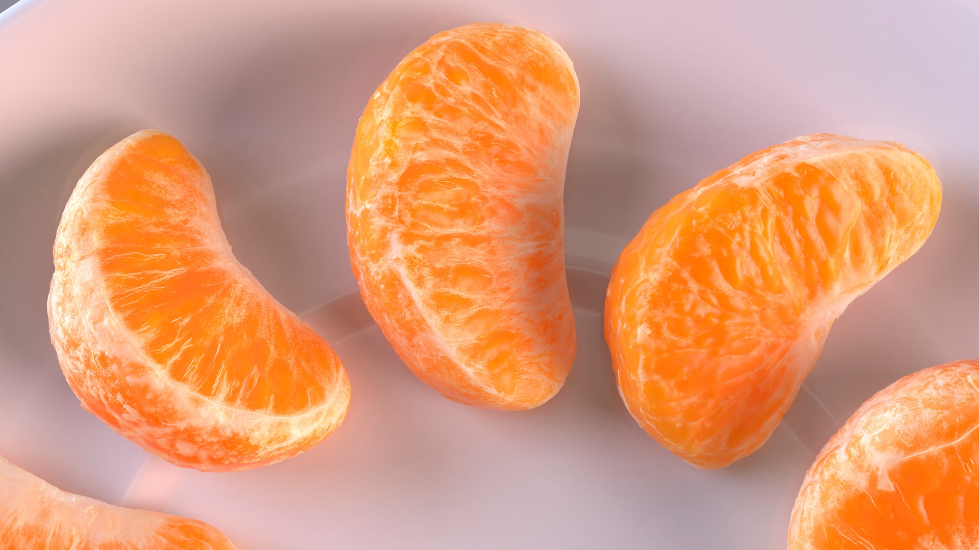 Peeled Mandarin Orange Segments On White Plate 3D Model - TurboSquid ...