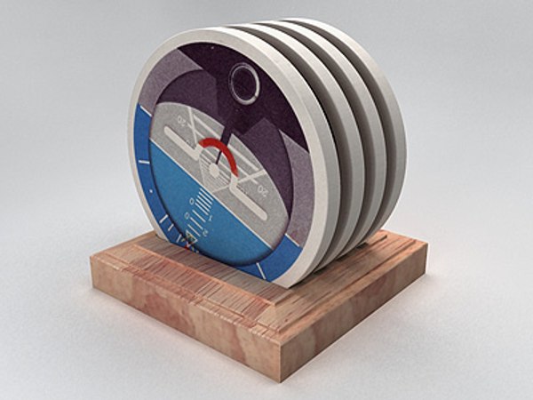 drinking coaster set design 3d max