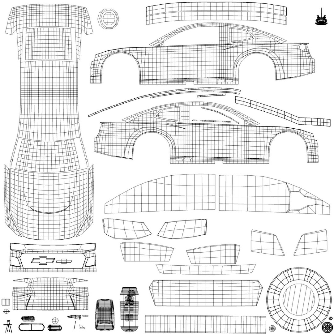 3D Nascar Race Car Hendrick - TurboSquid 1324802