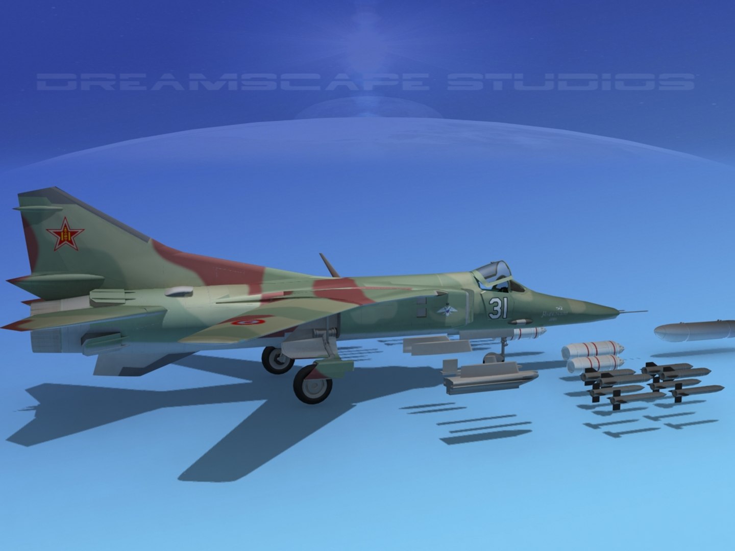 3d Model Mig-27 Weapons Aircraft