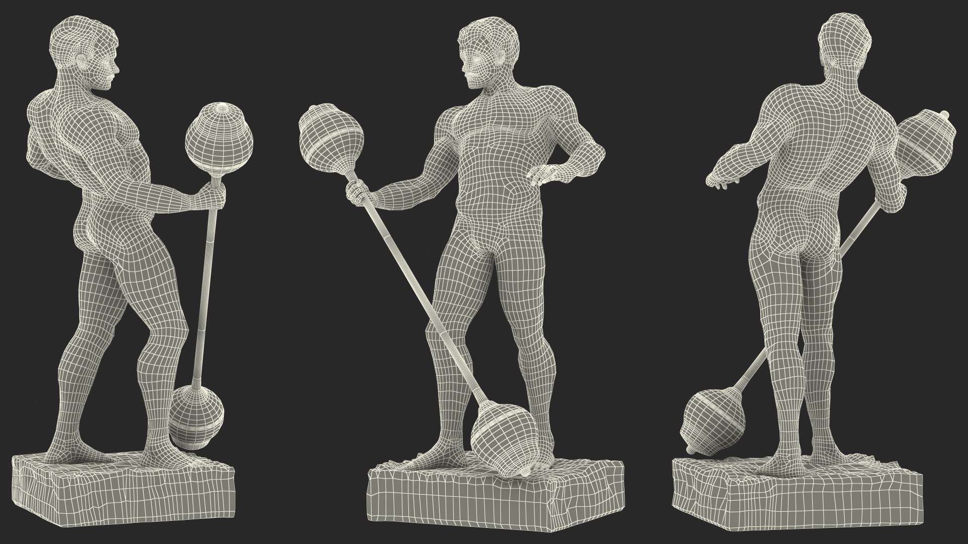 3D Bodybuilding Winner Silver Statue Model - TurboSquid 1832855