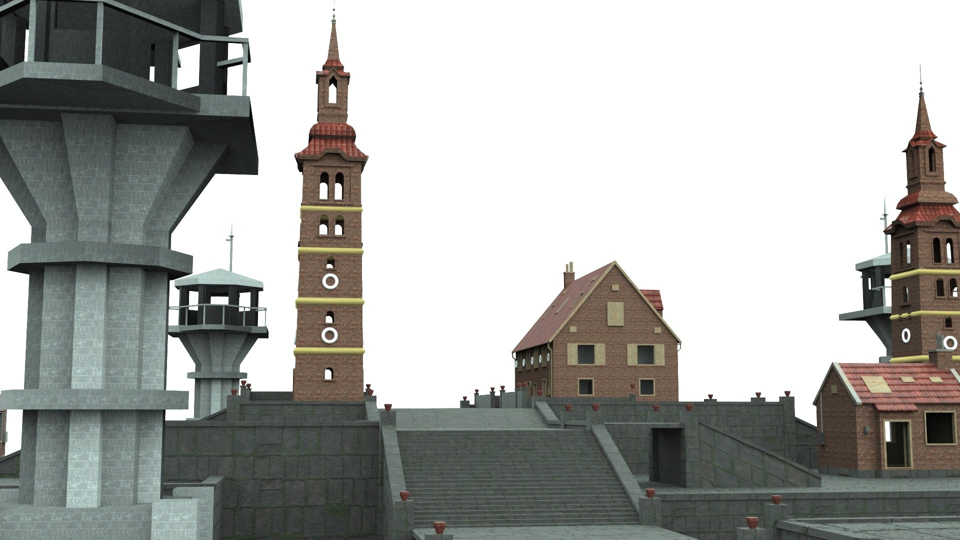 3D CGI Cartoon Model Village - TurboSquid 1983398
