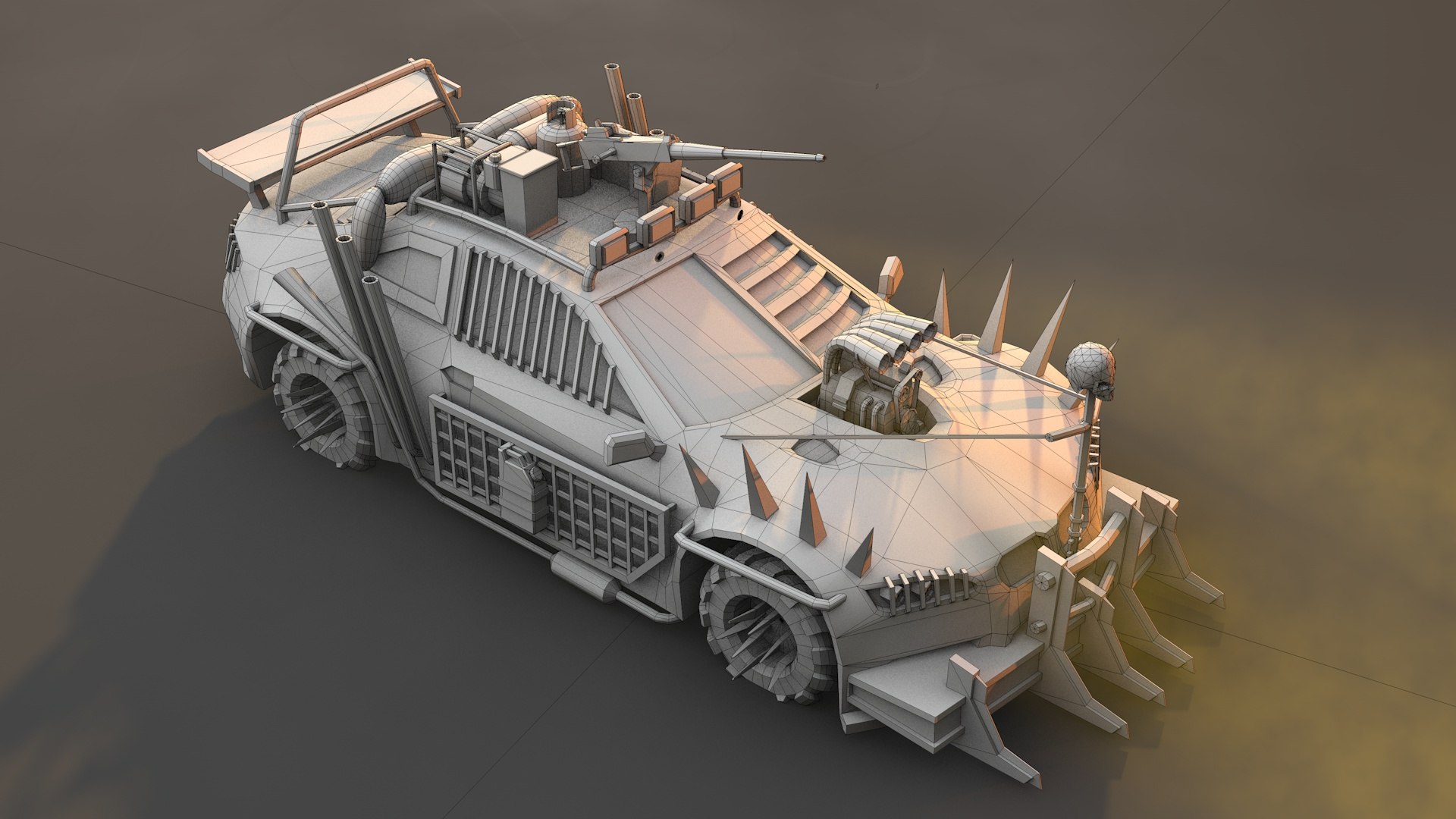 3D Model Battle Car 01 - TurboSquid 1606242