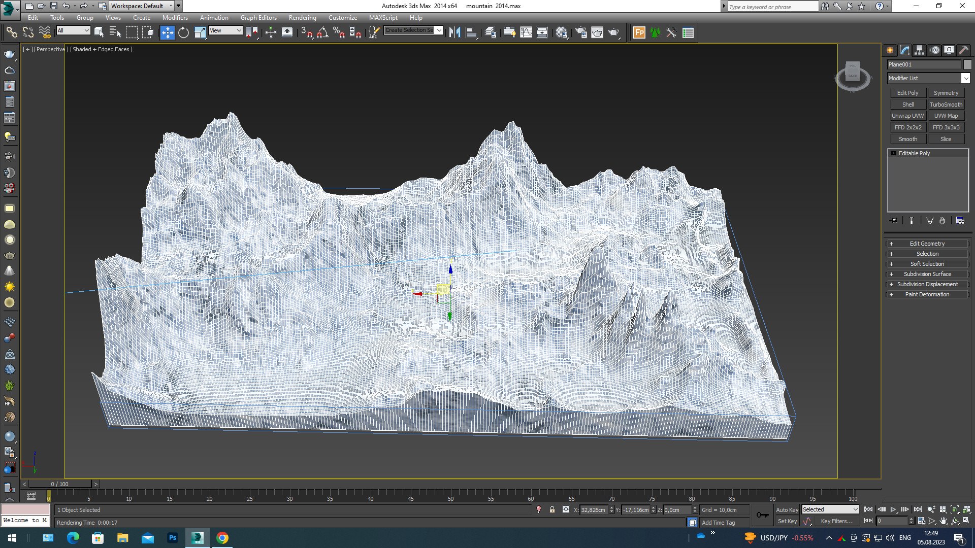 3D model Relief mountain range and lake in winter - TurboSquid 2106501