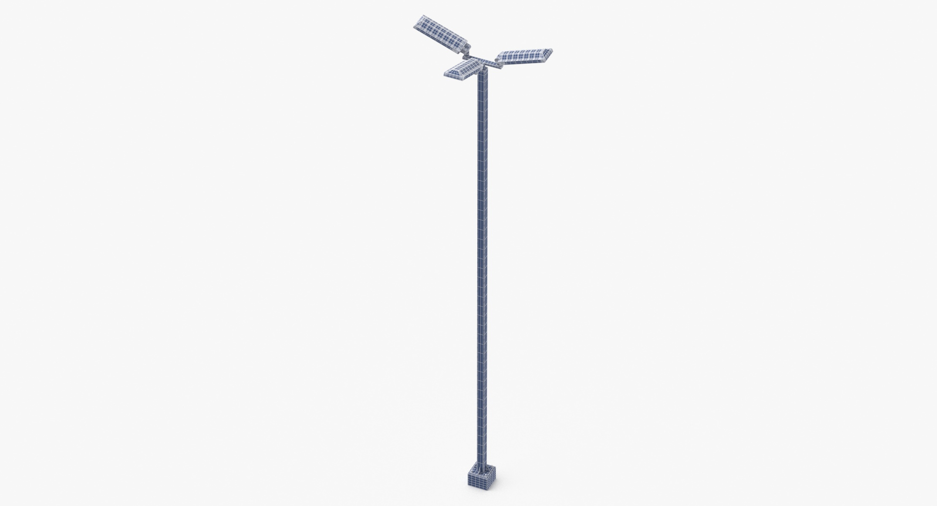 3D model LED Street Light Triple Clean and Dirty - TurboSquid 1869059