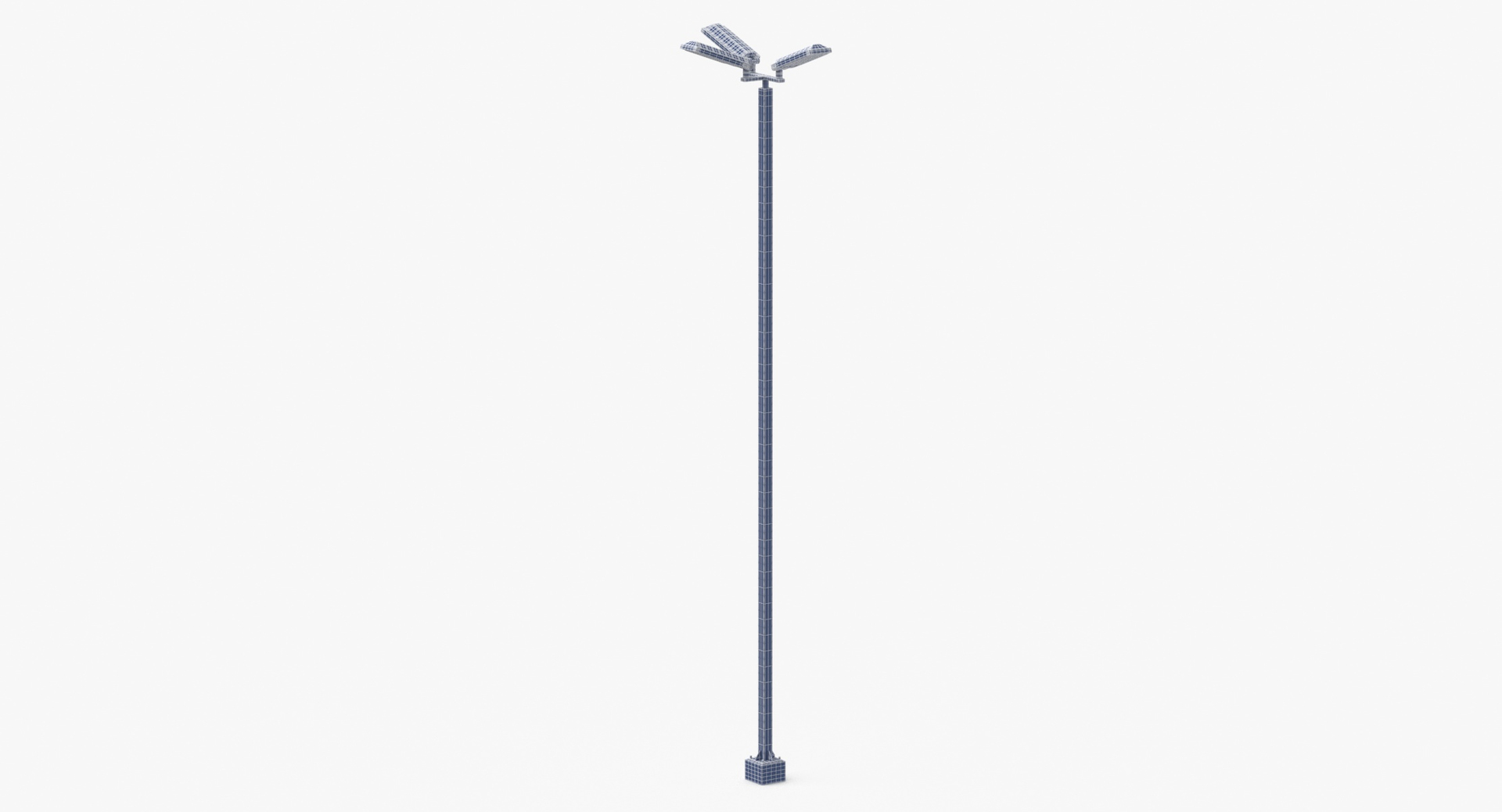 3D model LED Street Light Triple Clean and Dirty - TurboSquid 1869059