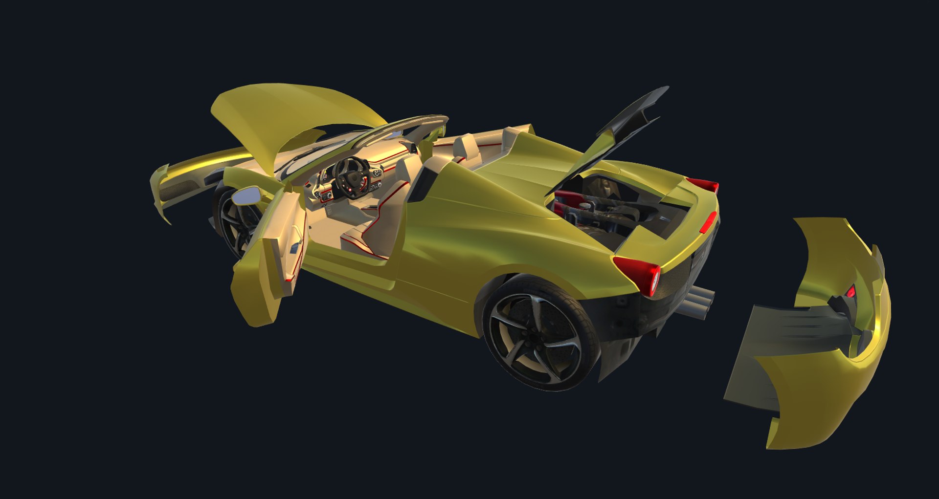 Realistic Car Interior Ready 3D Model - TurboSquid 1362068