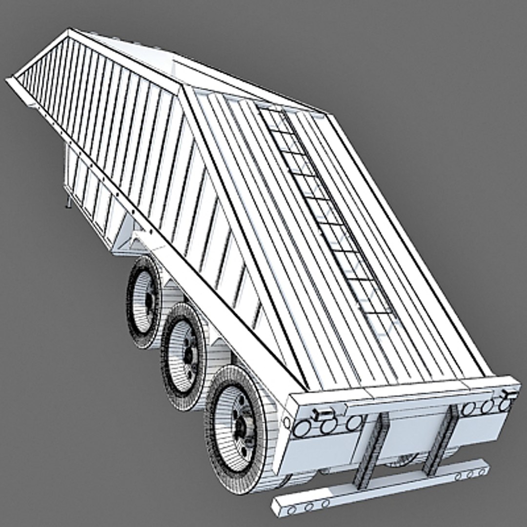 3d Dump Trailer 2 Model