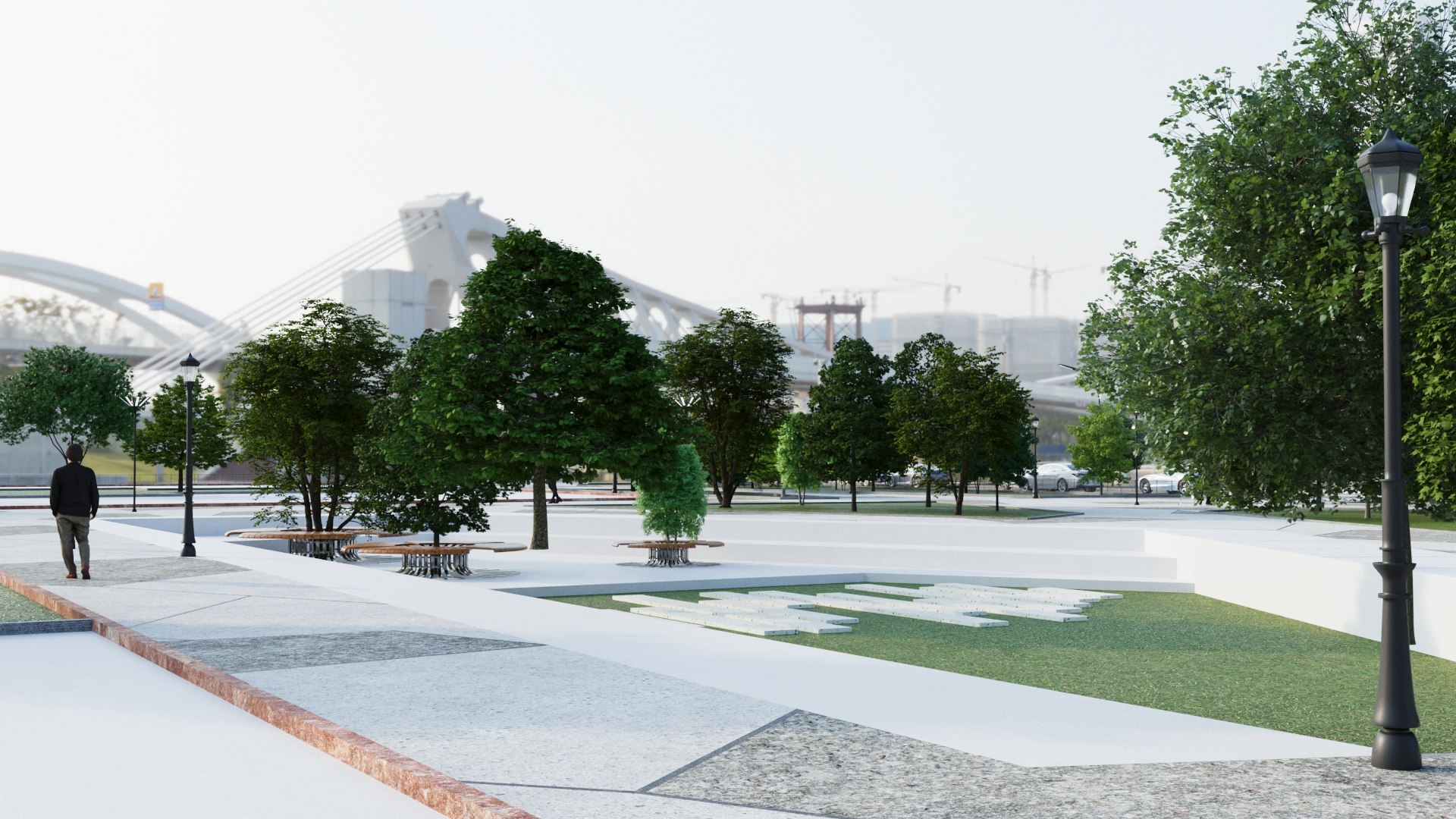Modern City Park 3D Scene 3D Model - TurboSquid 2197250