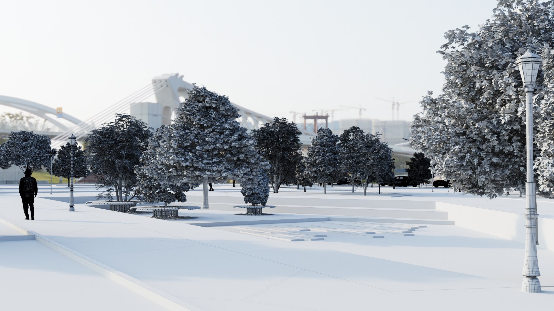 Modern City Park 3D Scene 3D Model - TurboSquid 2197250
