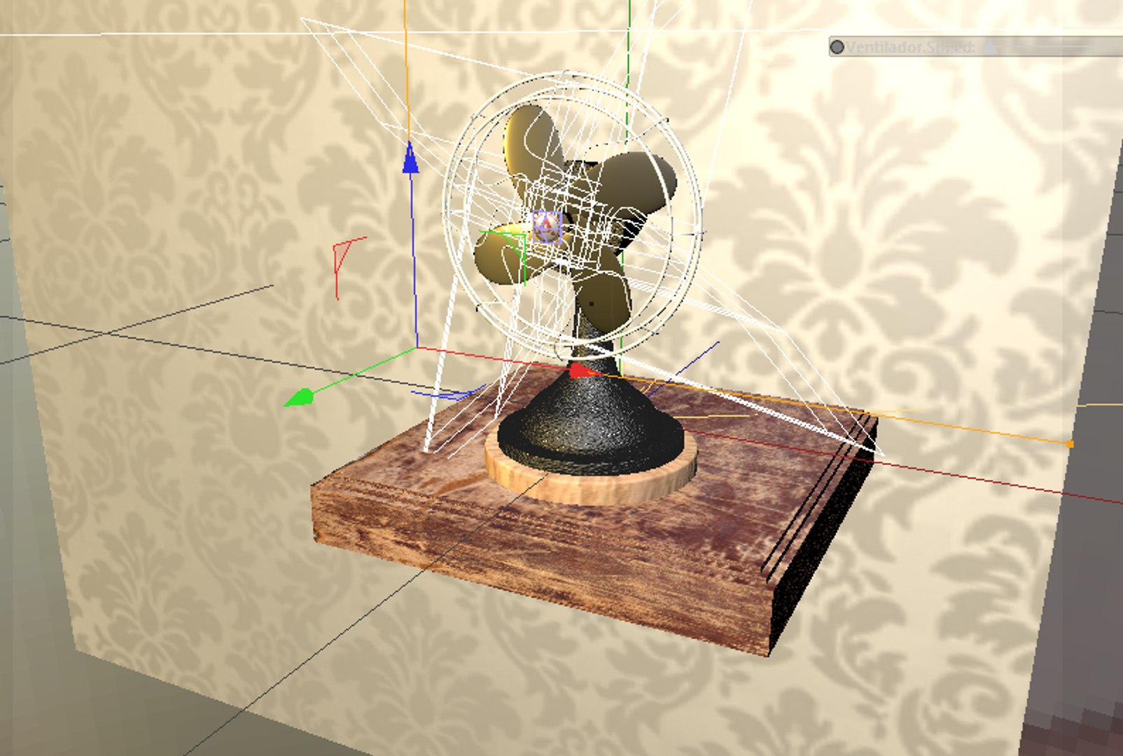 3d model fan motion blur