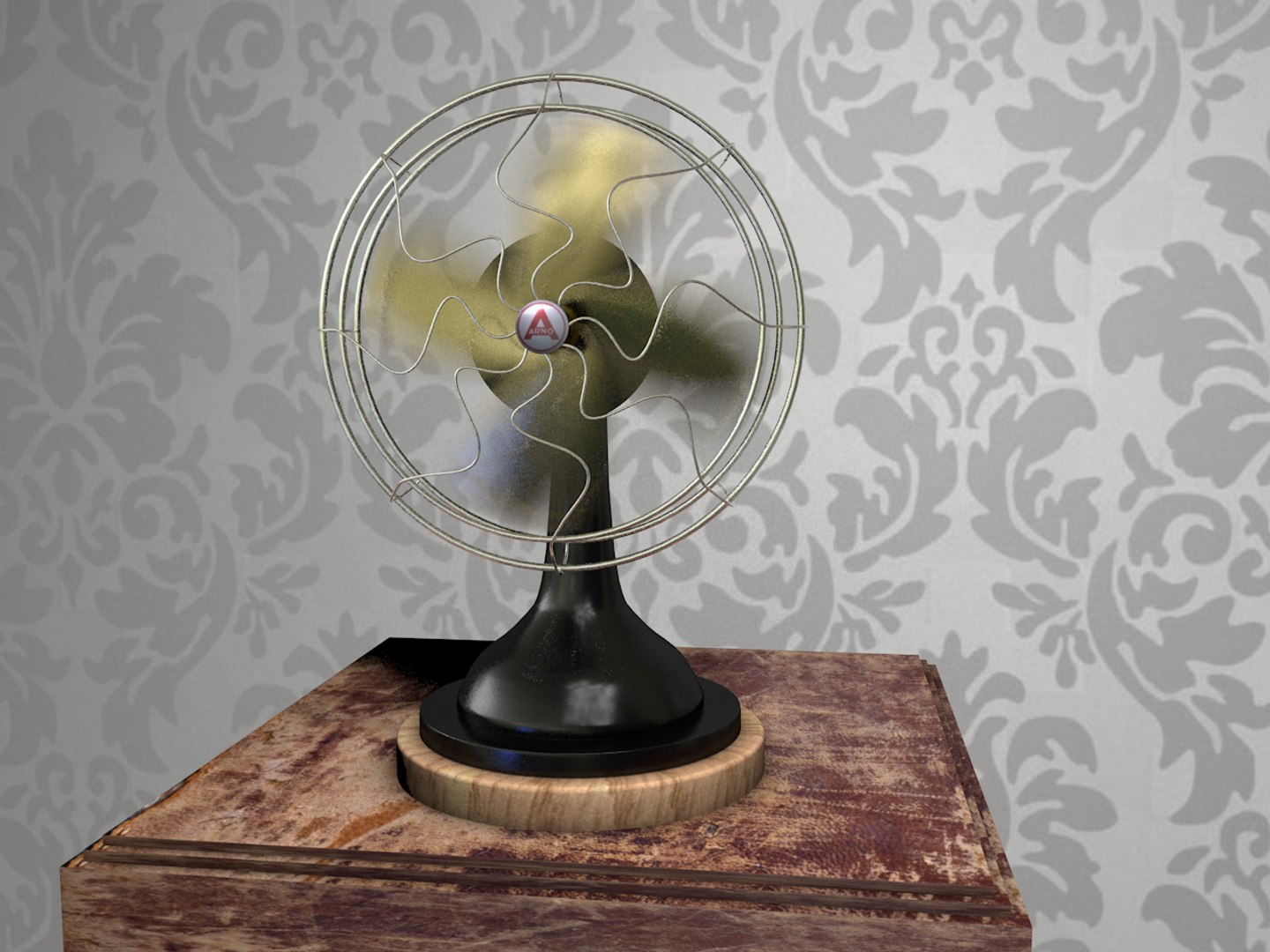 3d model fan motion blur