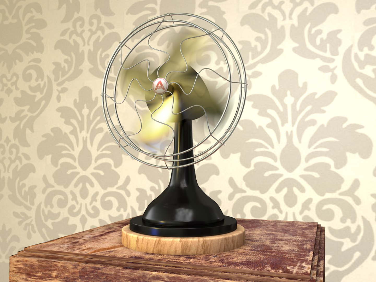 3d model fan motion blur