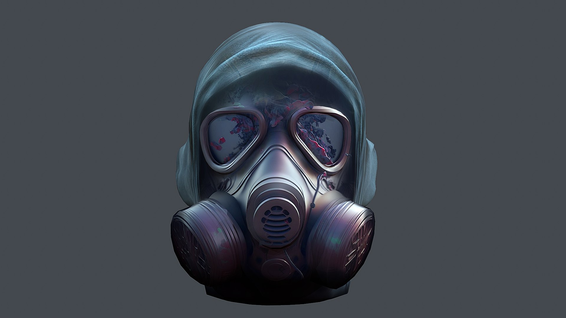 modelo 3d Gas mask helmet 3d model military combat fantasy cyborg space ...