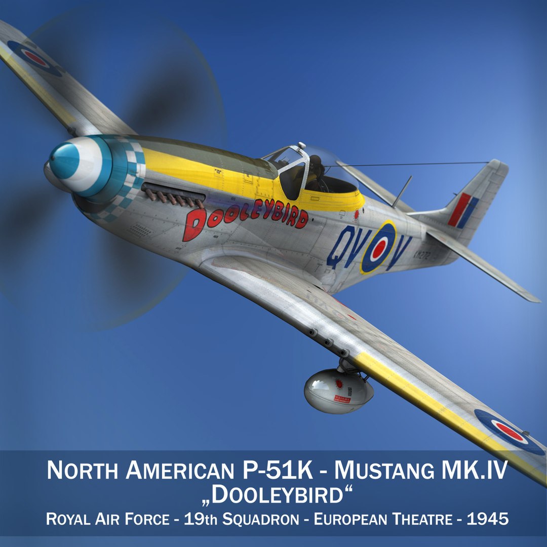 North American Mustang Mk Iv 3d Obj