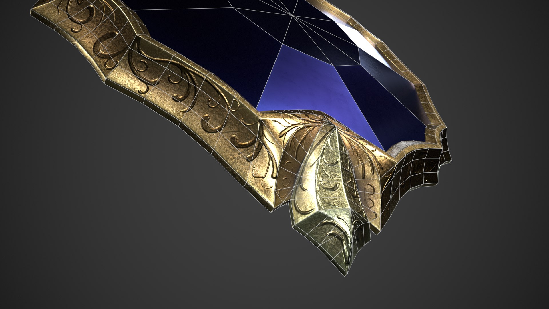 3D Fantasy Crystal Shield - TurboSquid 2133371