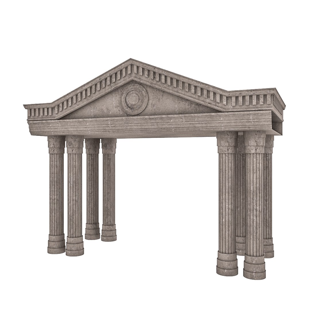 3D classical building entrance - TurboSquid 1445517