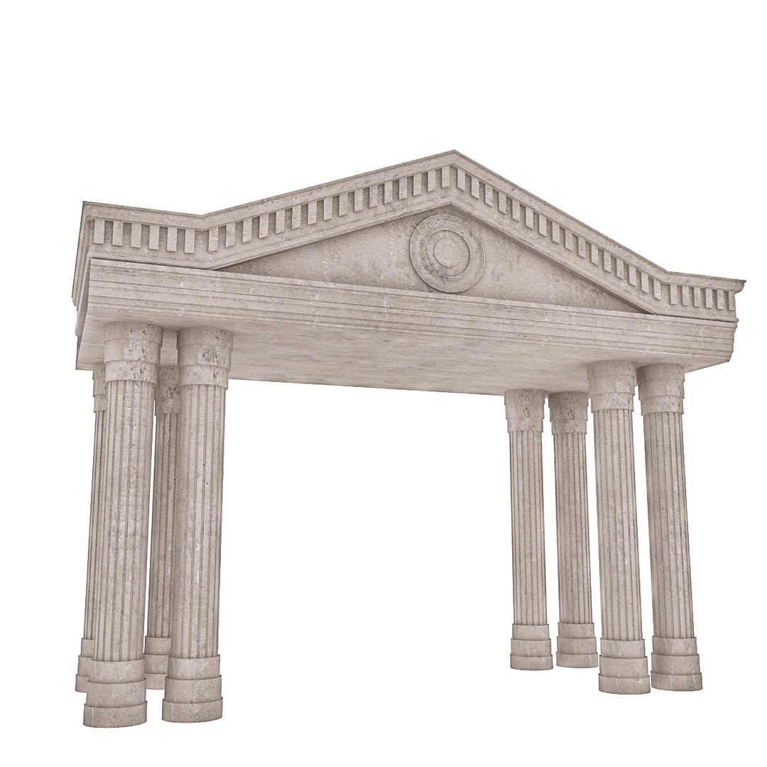 3D classical building entrance - TurboSquid 1445517