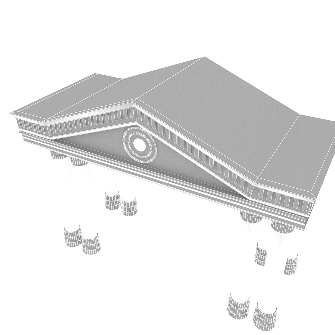 3D classical building entrance - TurboSquid 1445517