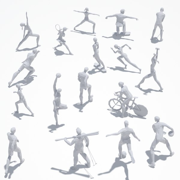Pack sport poses model - TurboSquid 1291844