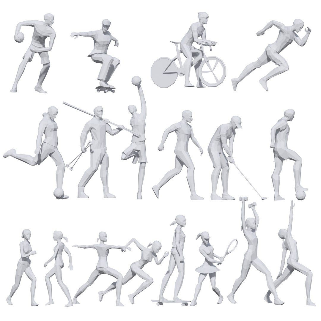 Pack Sport Poses Model - TurboSquid 1291844